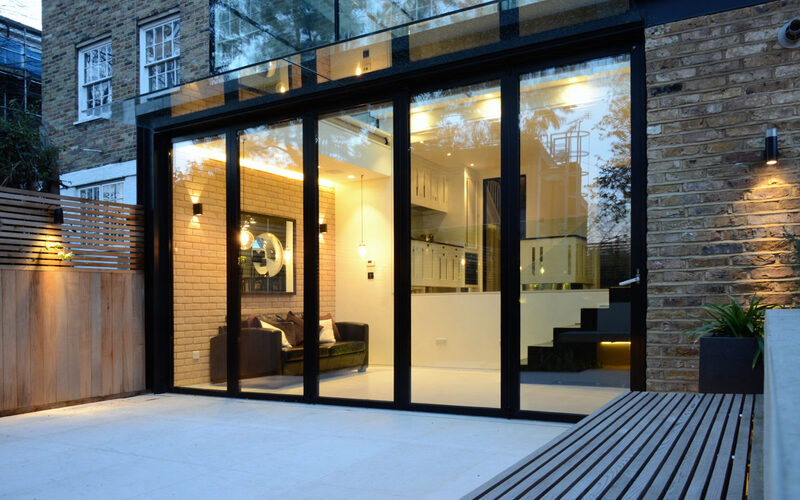 Douglas Road Glass Box Extension with Bi Fold Doors | IQ Glass