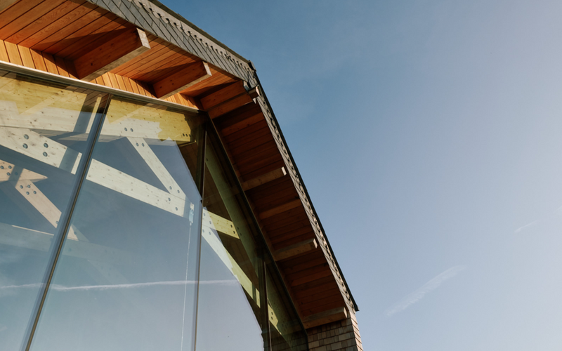Glass facade with timber frame | IQ Glass