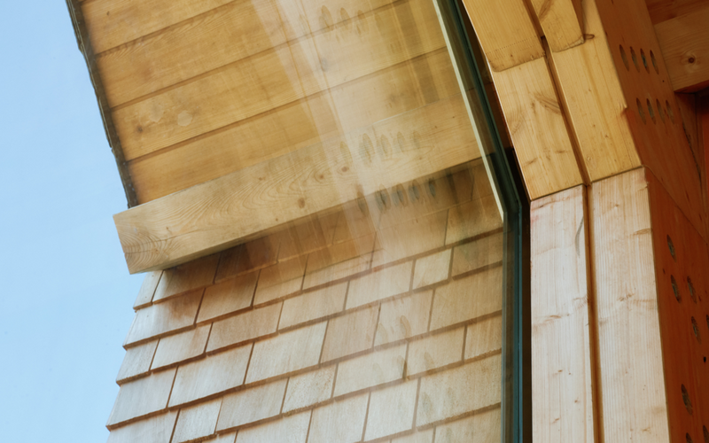 Glass facade with timber frame | IQ Glass